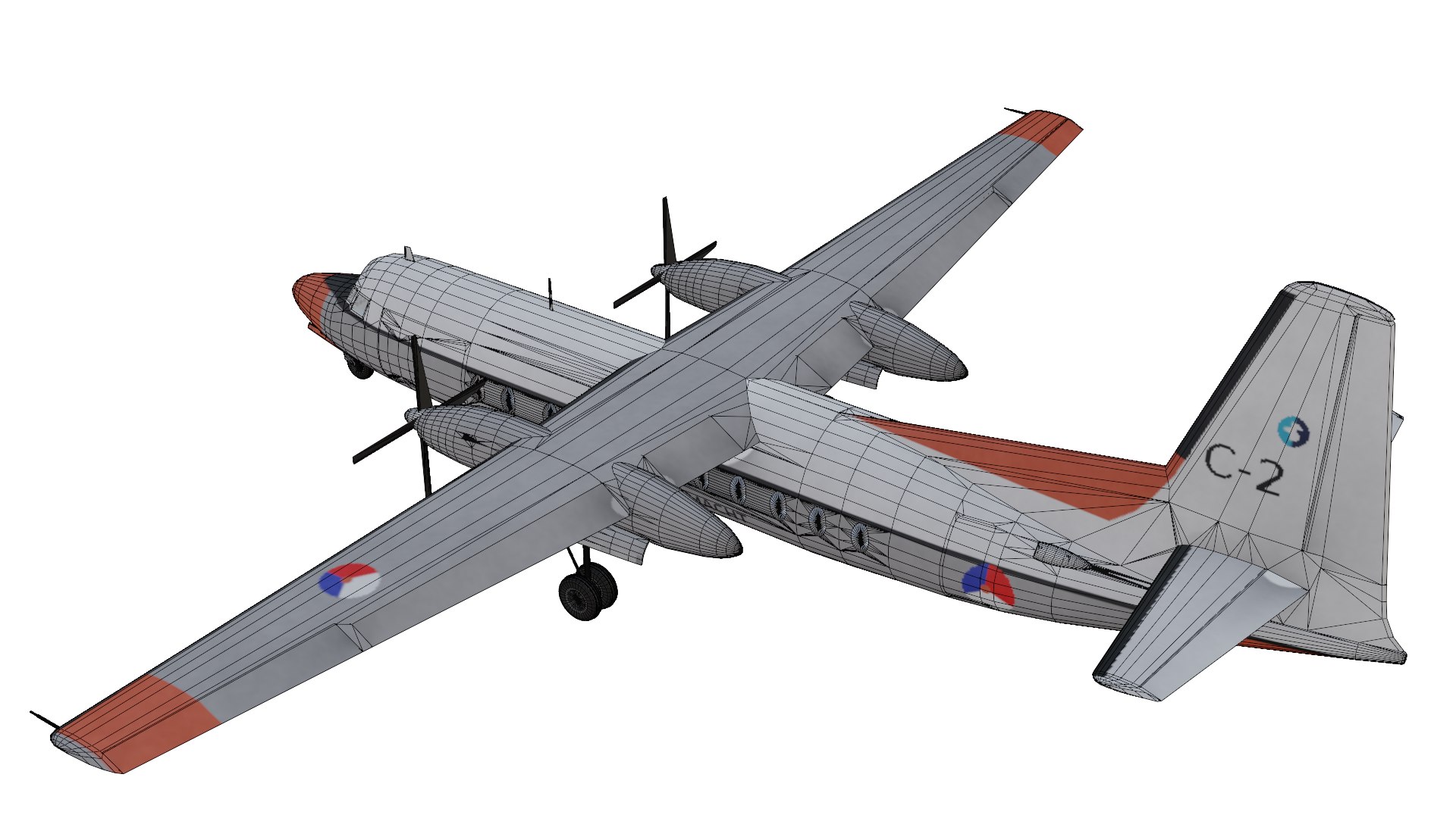 3D Fokker F27 Model - TurboSquid 2358375