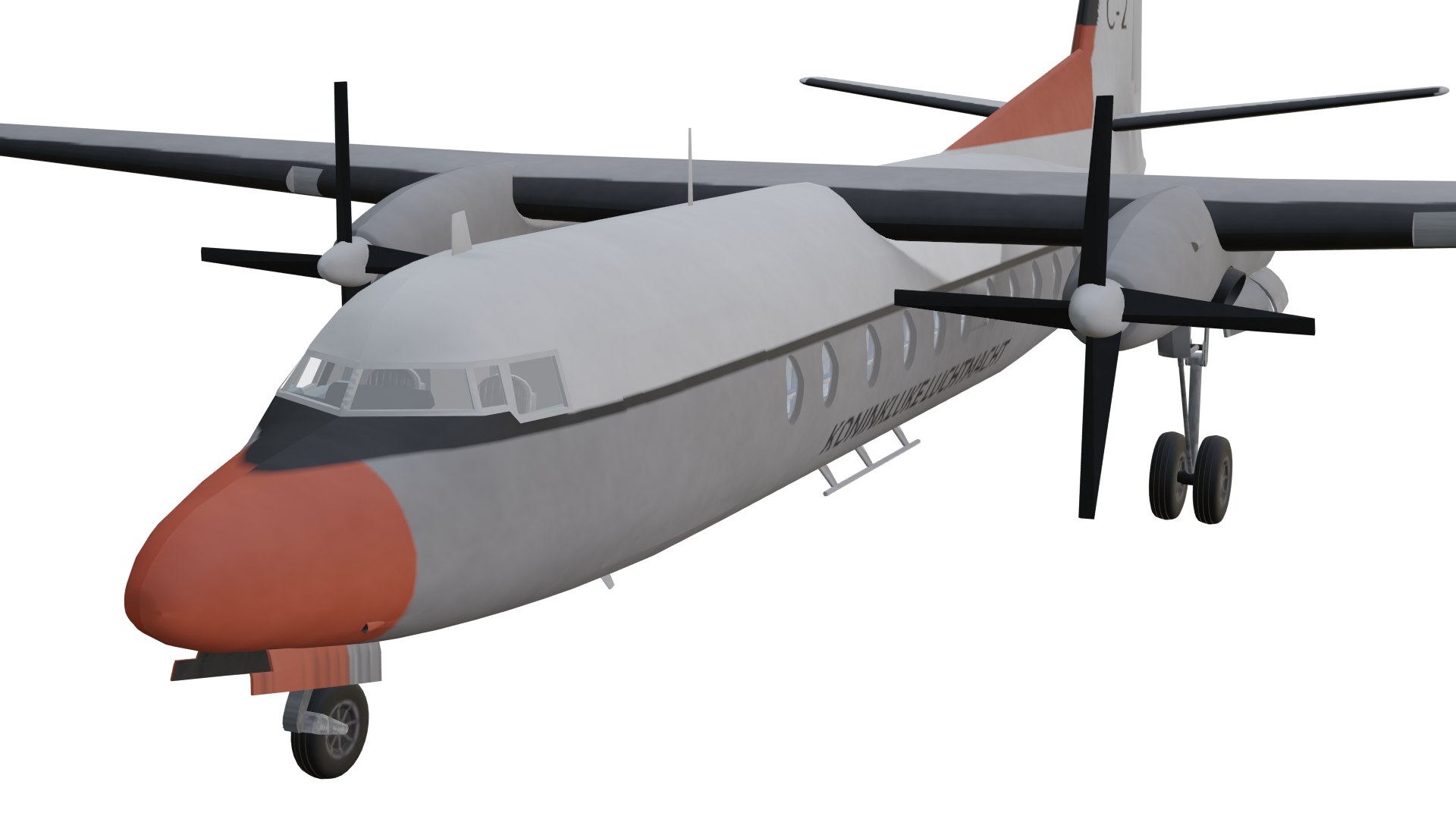 3D Fokker F27 Model - TurboSquid 2358375