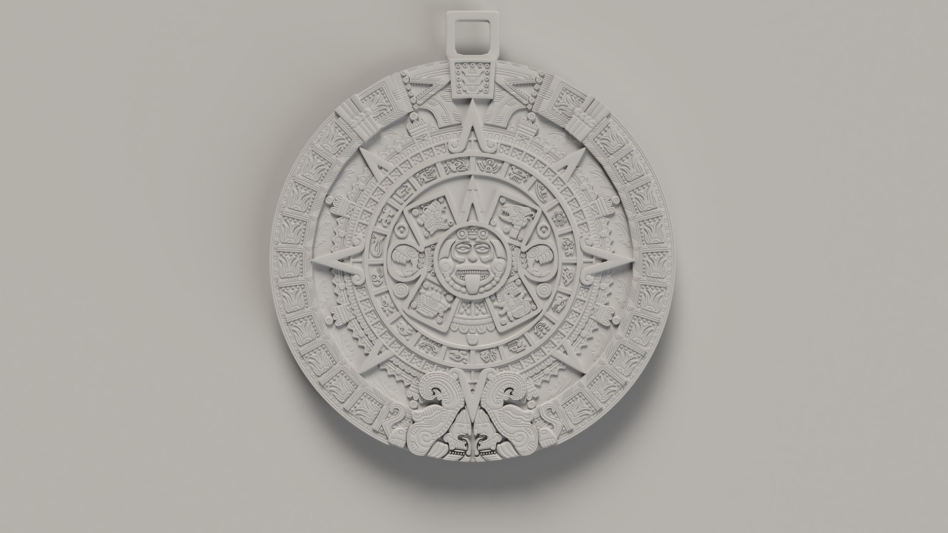 Aztec Sun Stone Model - TurboSquid 1407185