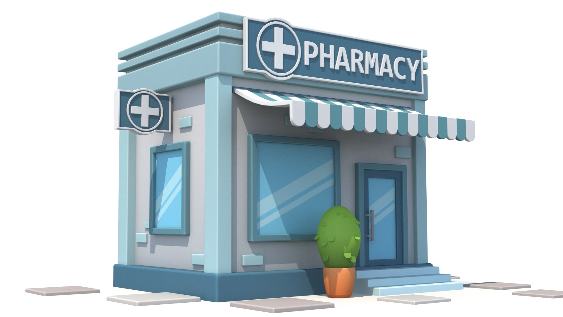 3D Cartoon Pharmacy - TurboSquid 2378726