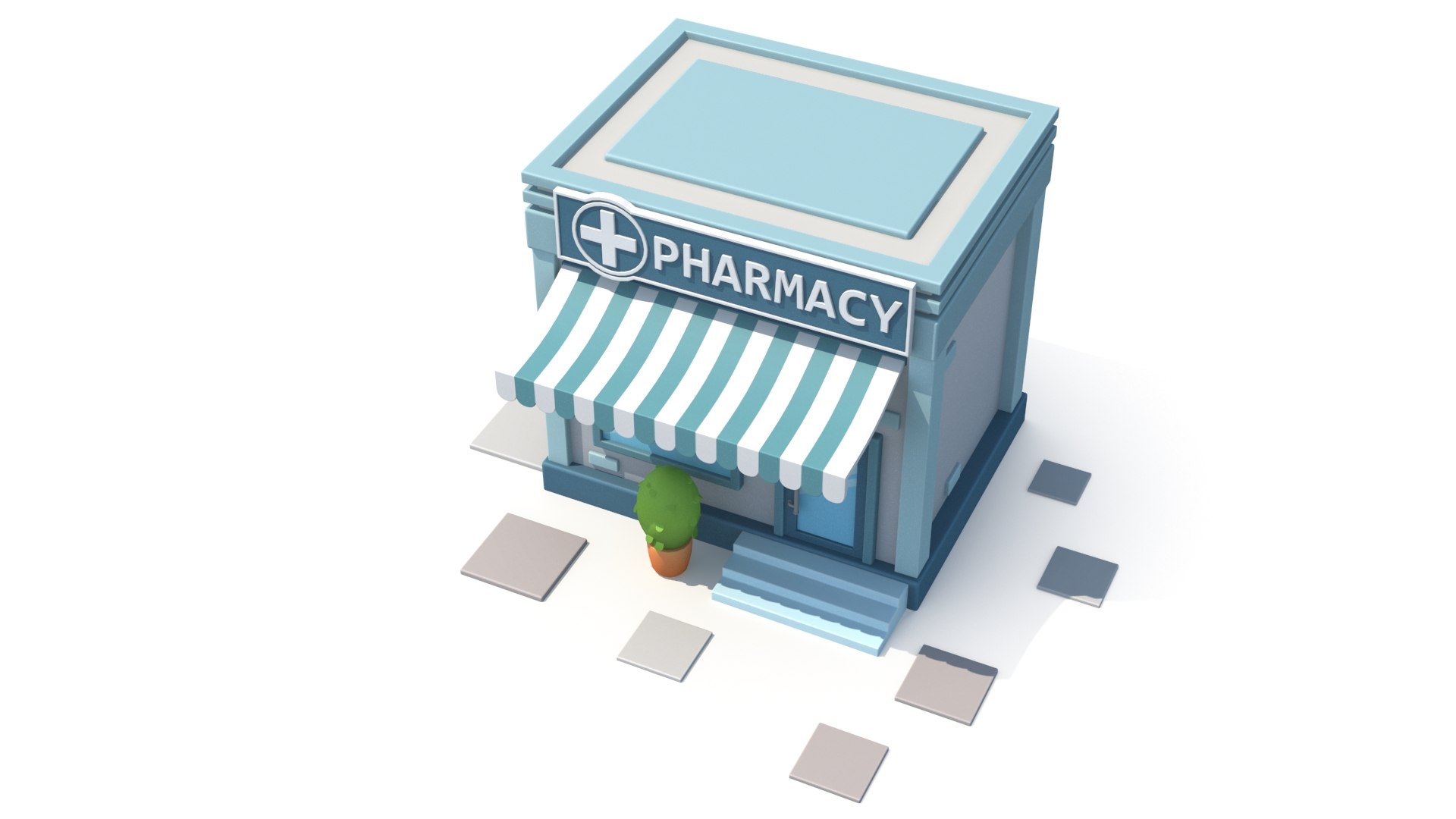 3D Cartoon Pharmacy - TurboSquid 2378726