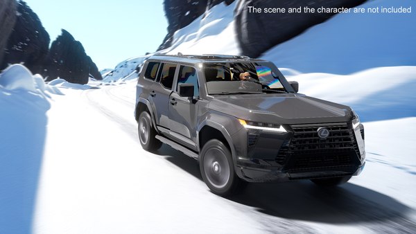 3D модель Lexus GX 550 SUV Caviar Black Simplified - TurboSquid 2326907