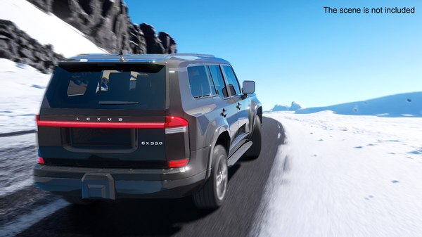 modelo 3d SUV Lexus GX 550 Caviar Black Simplificado - TurboSquid 2326907