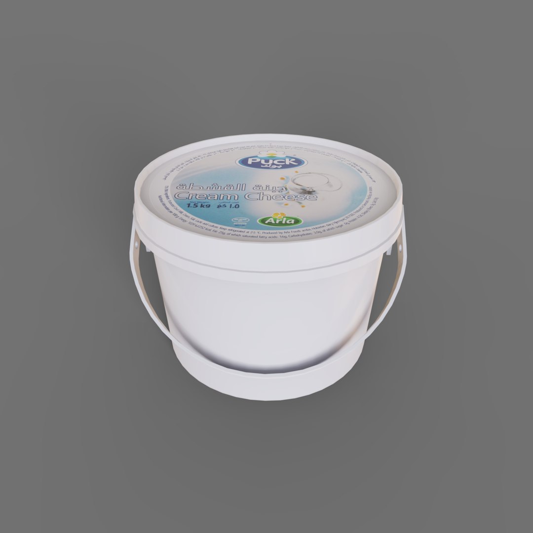 3D Cream Cheese Arla Puck 1500g Model - TurboSquid 2265711