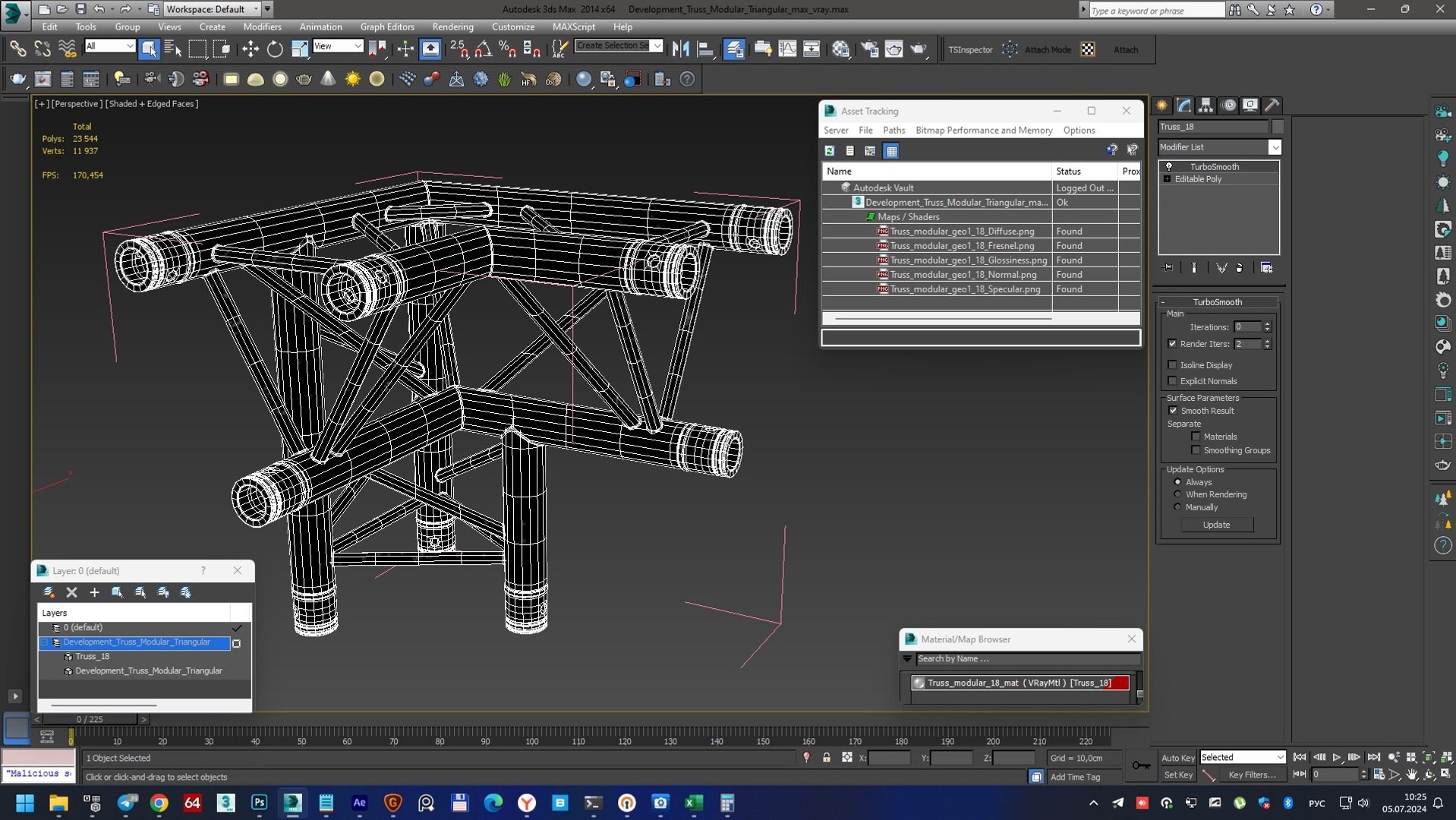 Development Truss Modular Triangular Model - TurboSquid 2264767