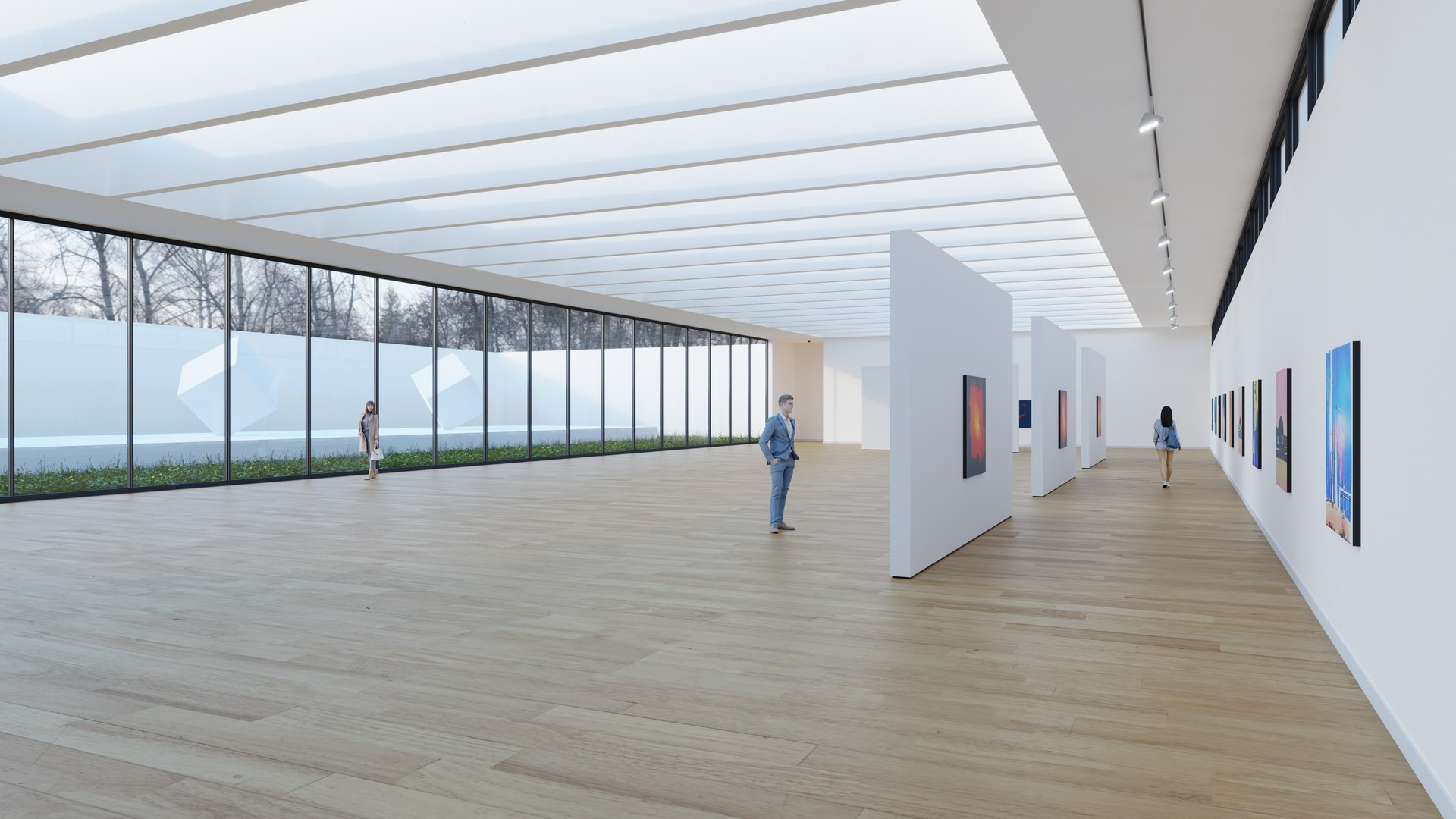 3D Art Museum Gallery Interior 35 model - TurboSquid 1965821