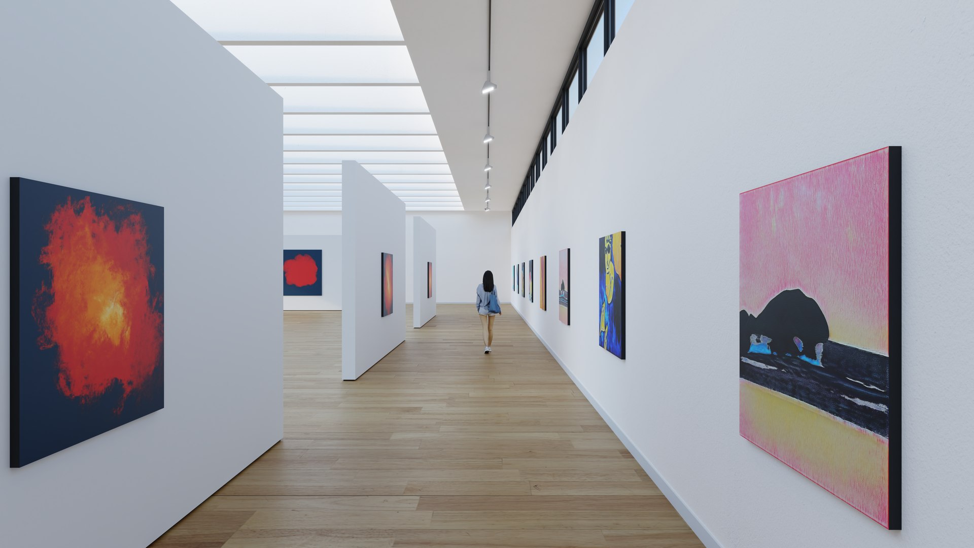 3D Art Museum Gallery Interior 35 model - TurboSquid 1965821