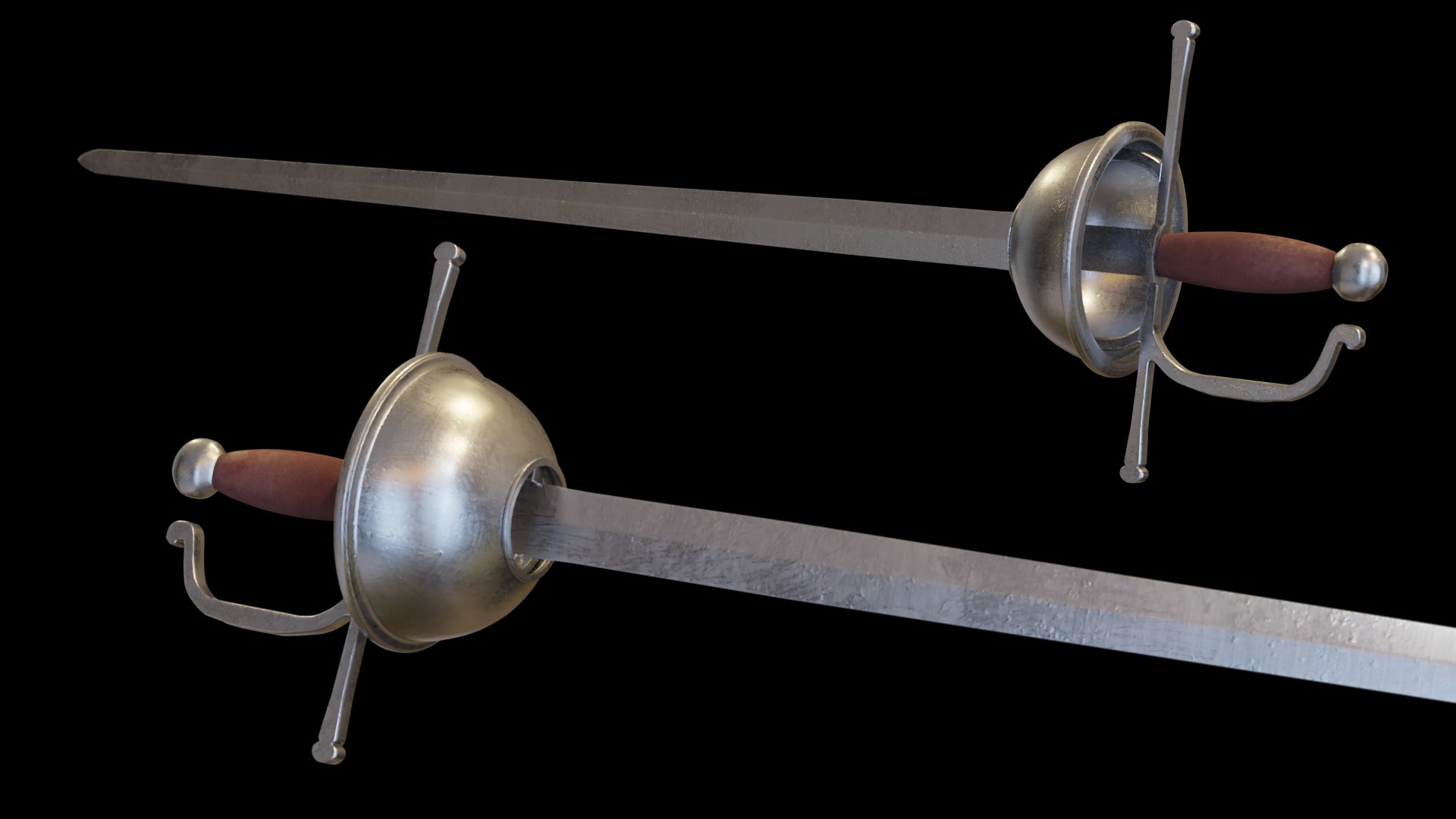 3D Model Rapier Game Ready Asset FULLY Textured And Unwrapped 3d Model ...