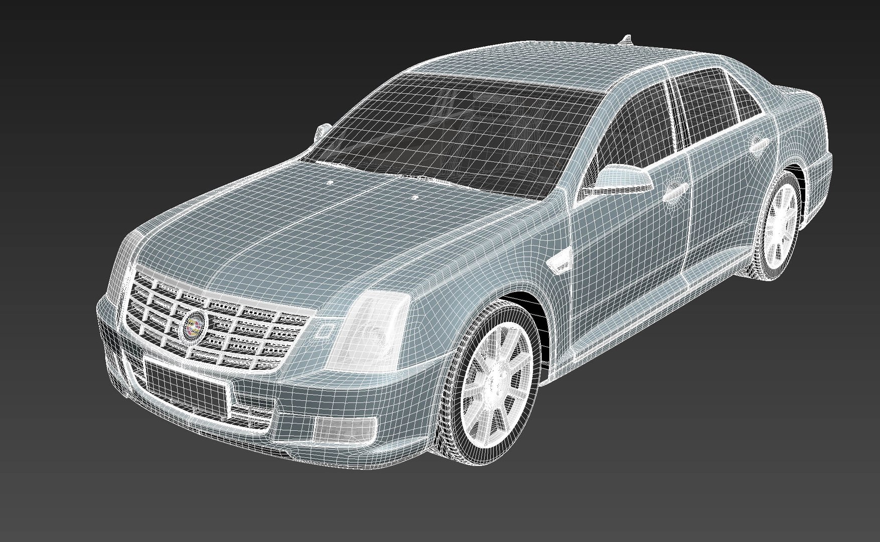 Cadillac Sls Sedan Luxury 3d Model