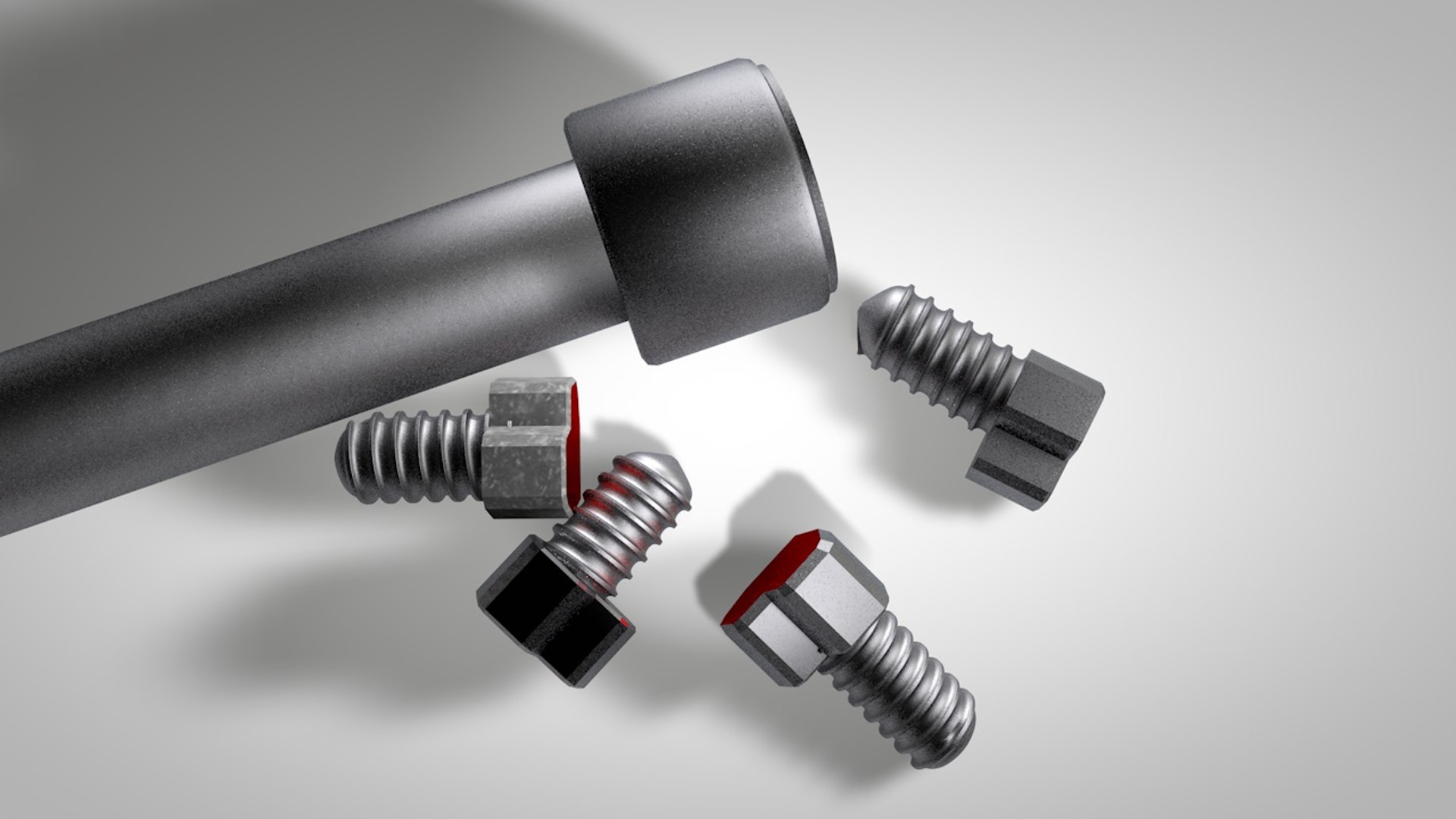 Heart Screws 3D Model - TurboSquid 1285582