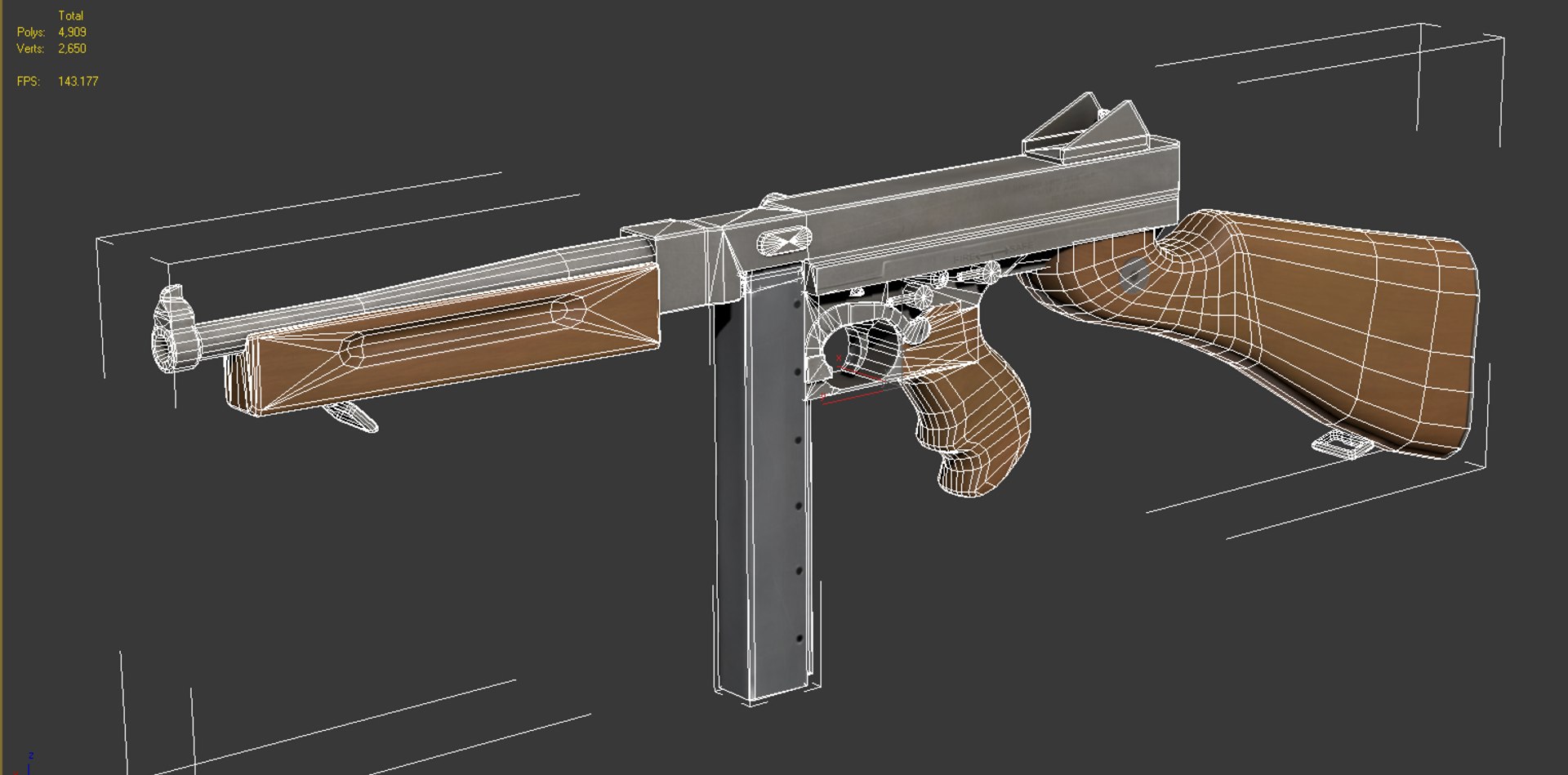 3d Model Thompson Submachinegun