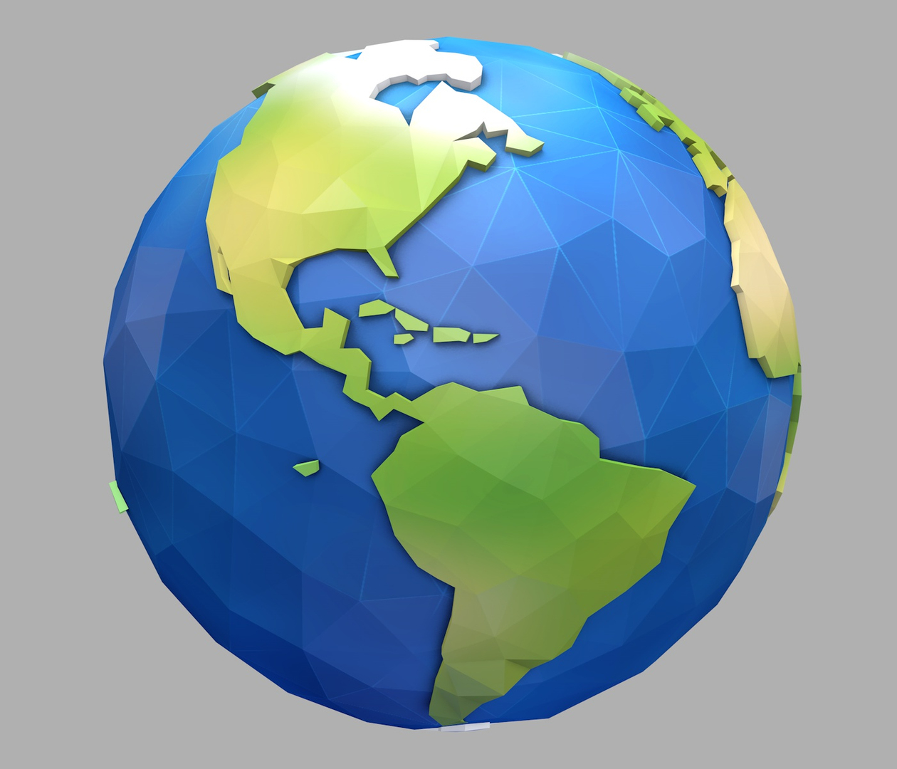 3d cartoon earth model