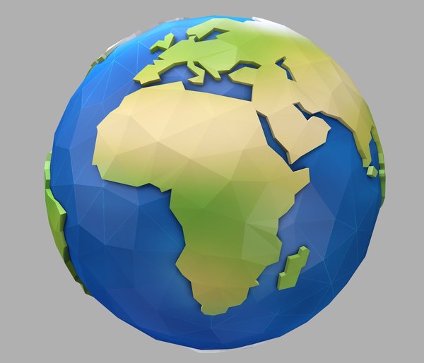 3d cartoon earth model