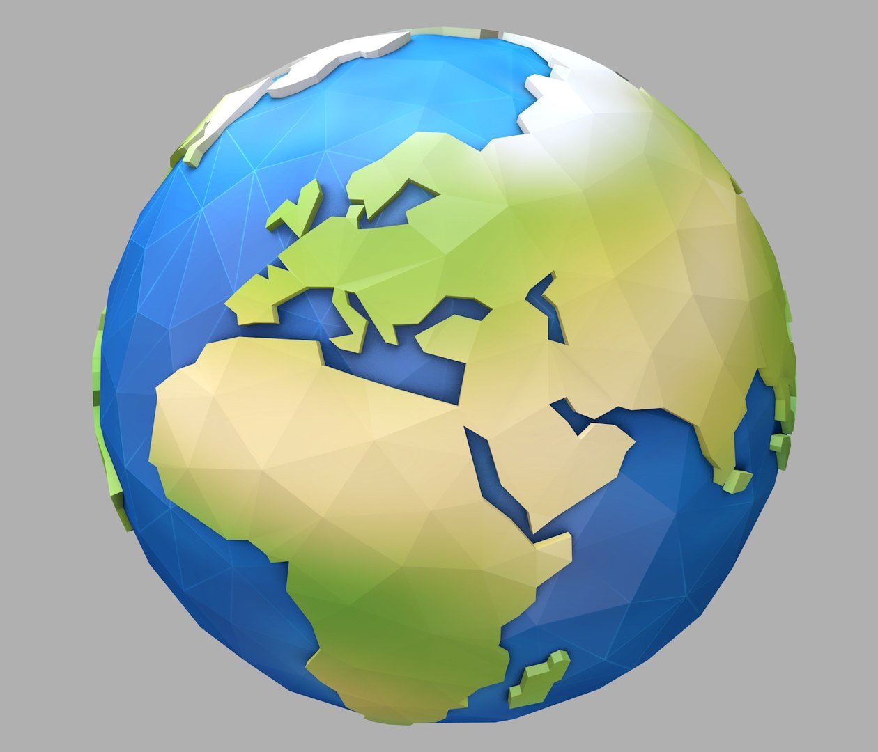 3d cartoon earth model