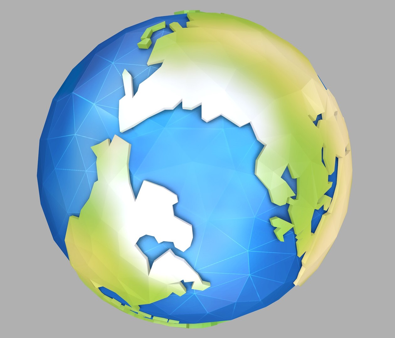 3d cartoon earth model