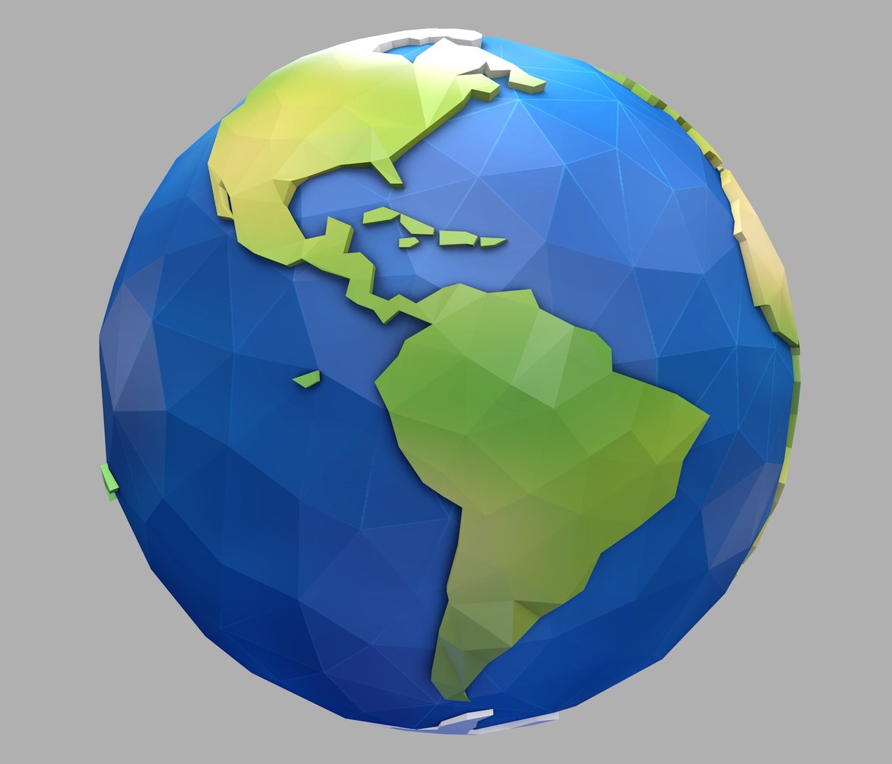 3d cartoon earth model