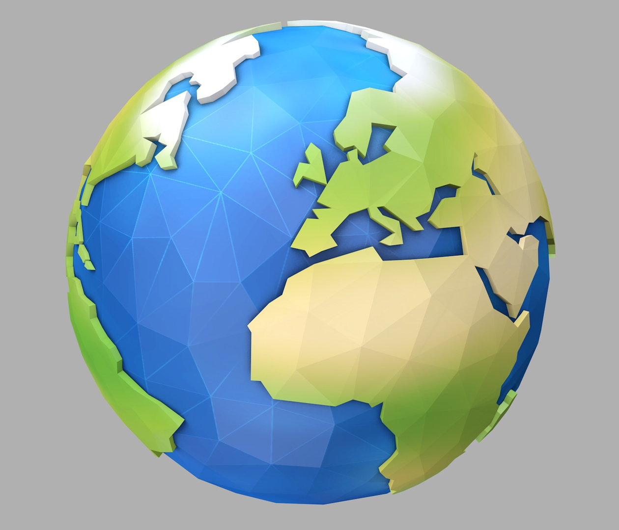 3d cartoon earth model