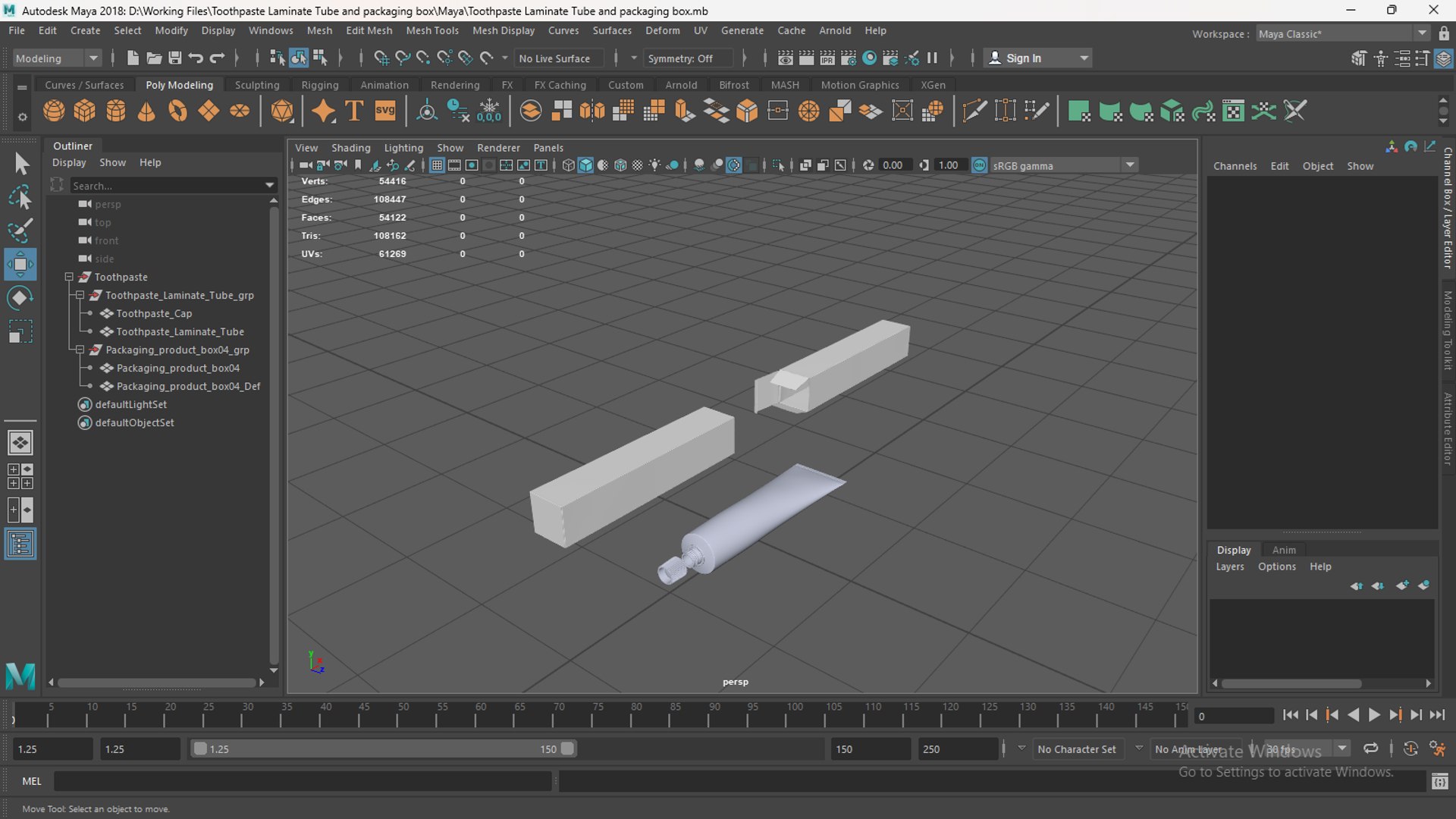 Toothpaste Laminate Tube And Packaging Box 3D Model - TurboSquid 2338415