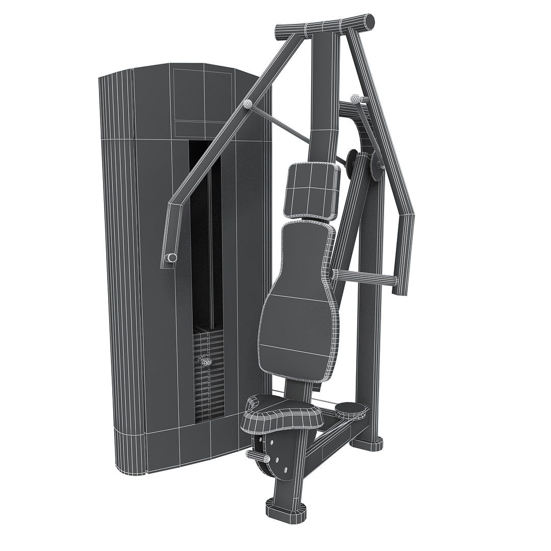 Gym Equipment Chest Press 3d Model