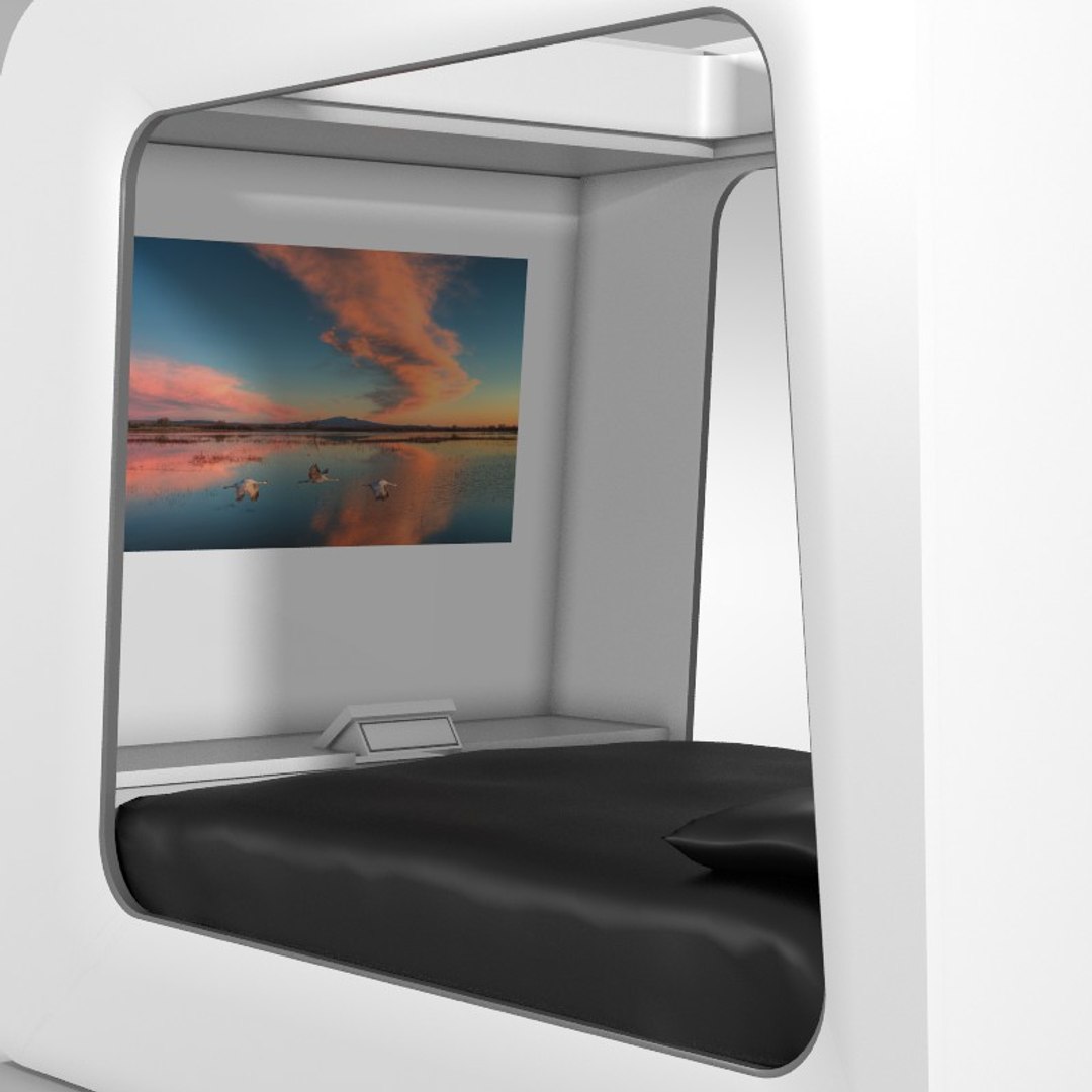3d model futuristic bed