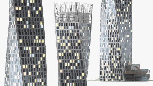 Cayan Tower Skyscraper Night Glow model - TurboSquid 1765460