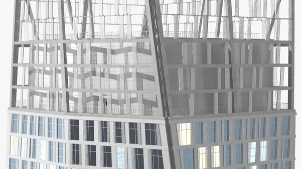 Cayan Tower Skyscraper Night Glow model - TurboSquid 1765460