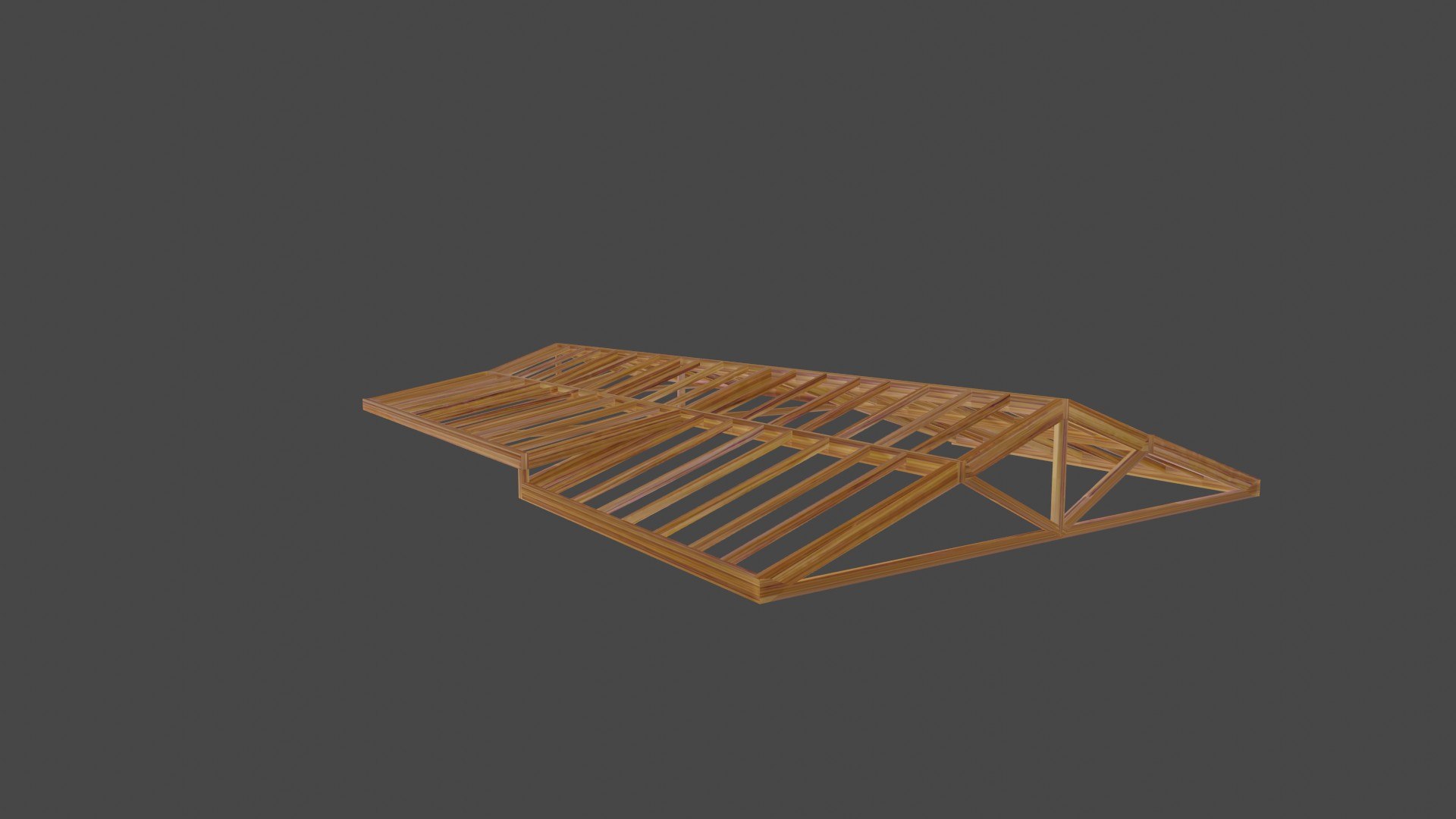 3D low poly roof frame 10x520x1010x10cm model - TurboSquid 2124381