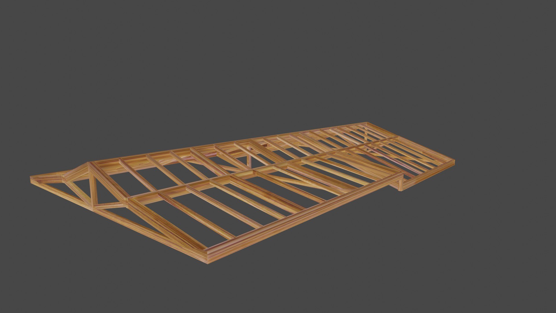3D low poly roof frame 10x520x1010x10cm model - TurboSquid 2124381