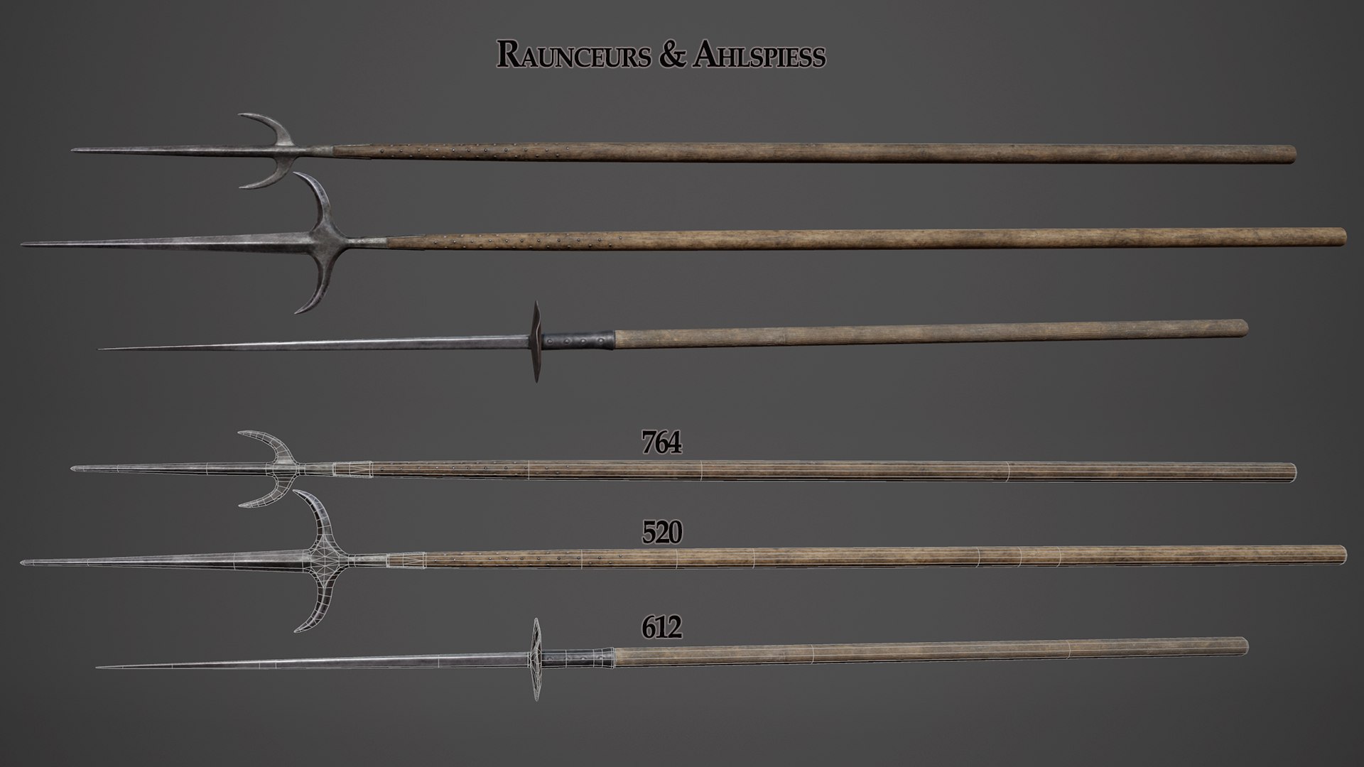 Medieval Polearms - I 3D - TurboSquid 2088406
