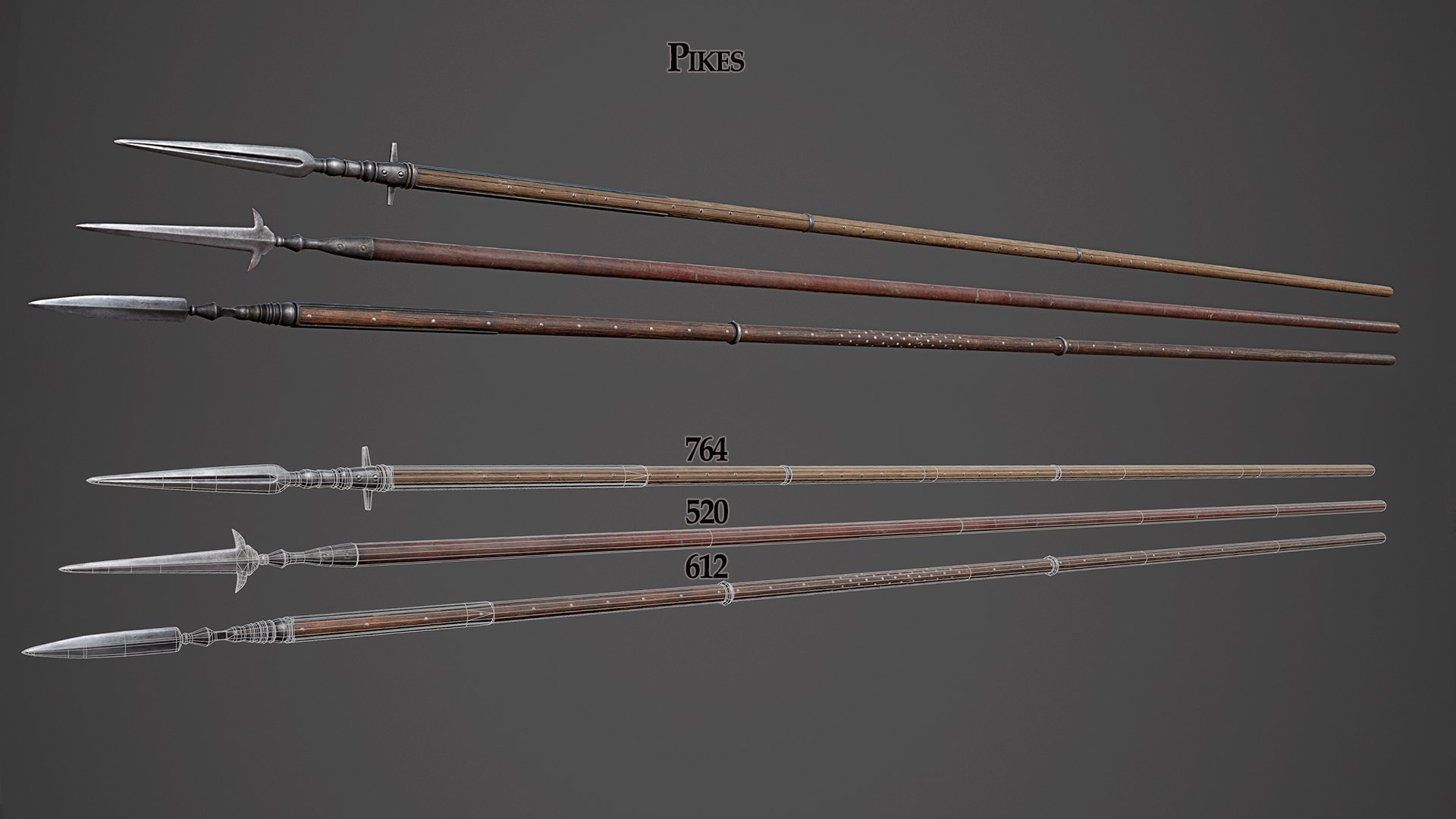 Medieval Polearms - I 3D - TurboSquid 2088406