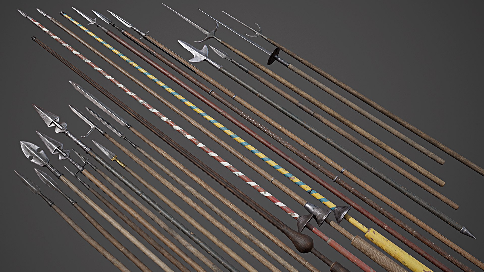 Medieval Polearms - I 3D - TurboSquid 2088406