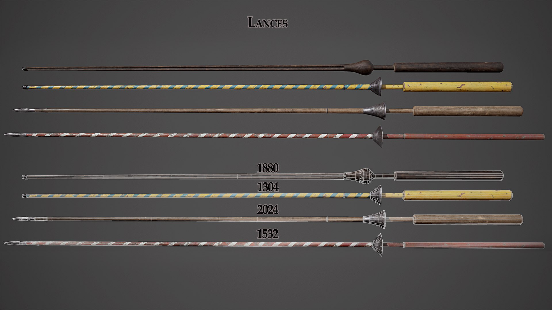 Medieval Polearms - I 3D - TurboSquid 2088406