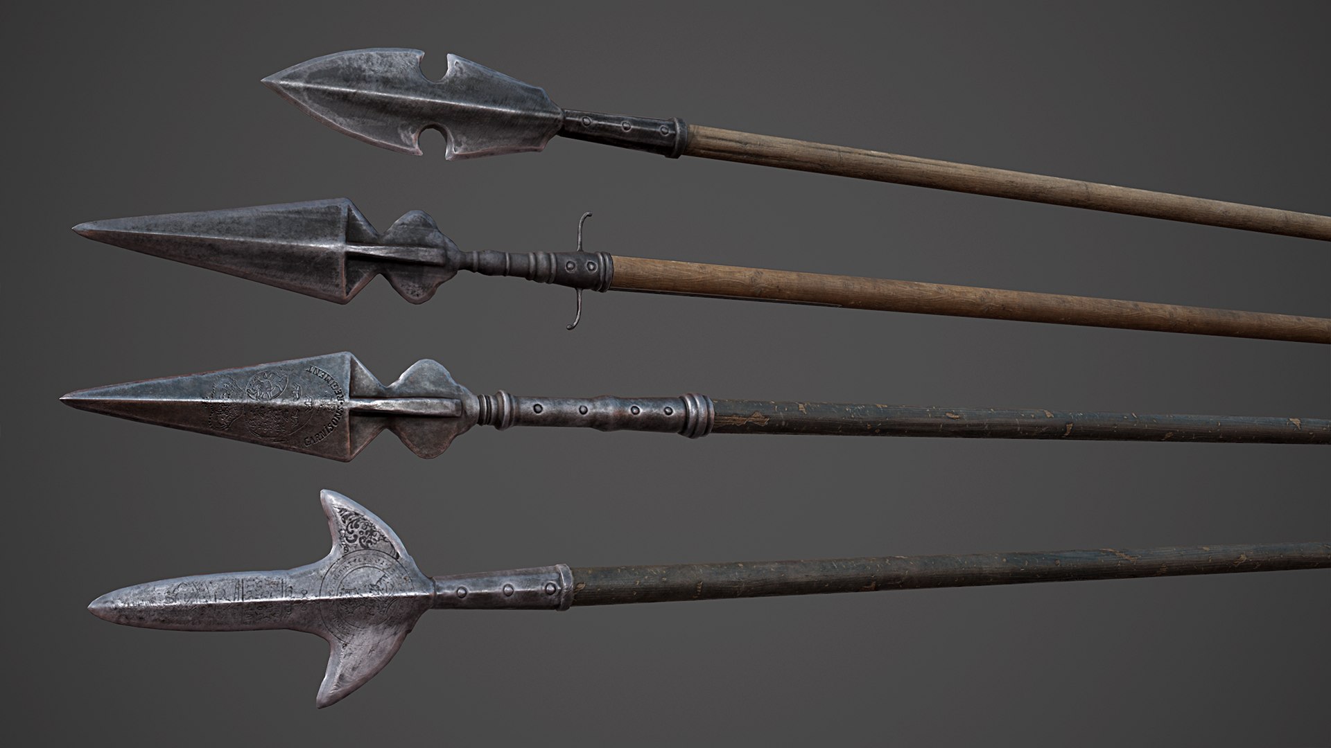 Medieval Polearms - I 3D - TurboSquid 2088406