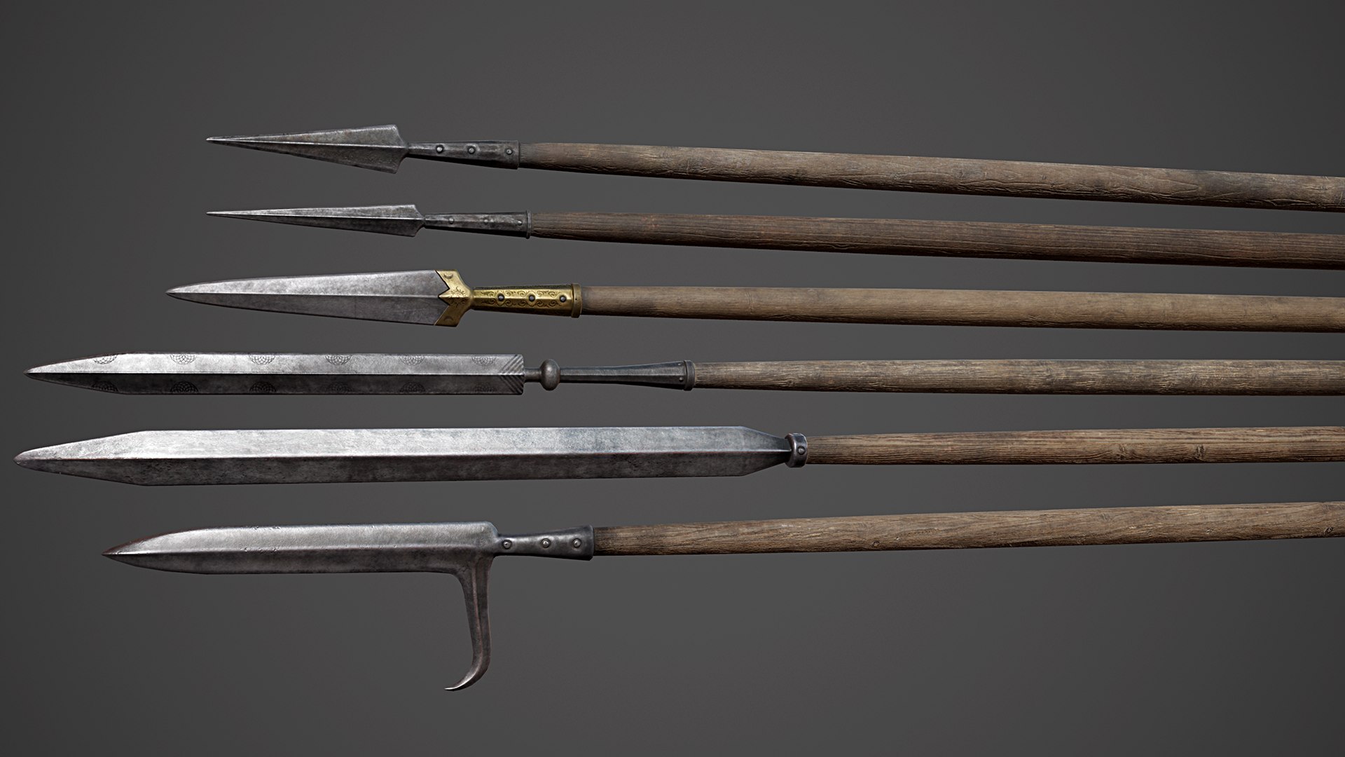 Medieval Polearms - I 3D - TurboSquid 2088406