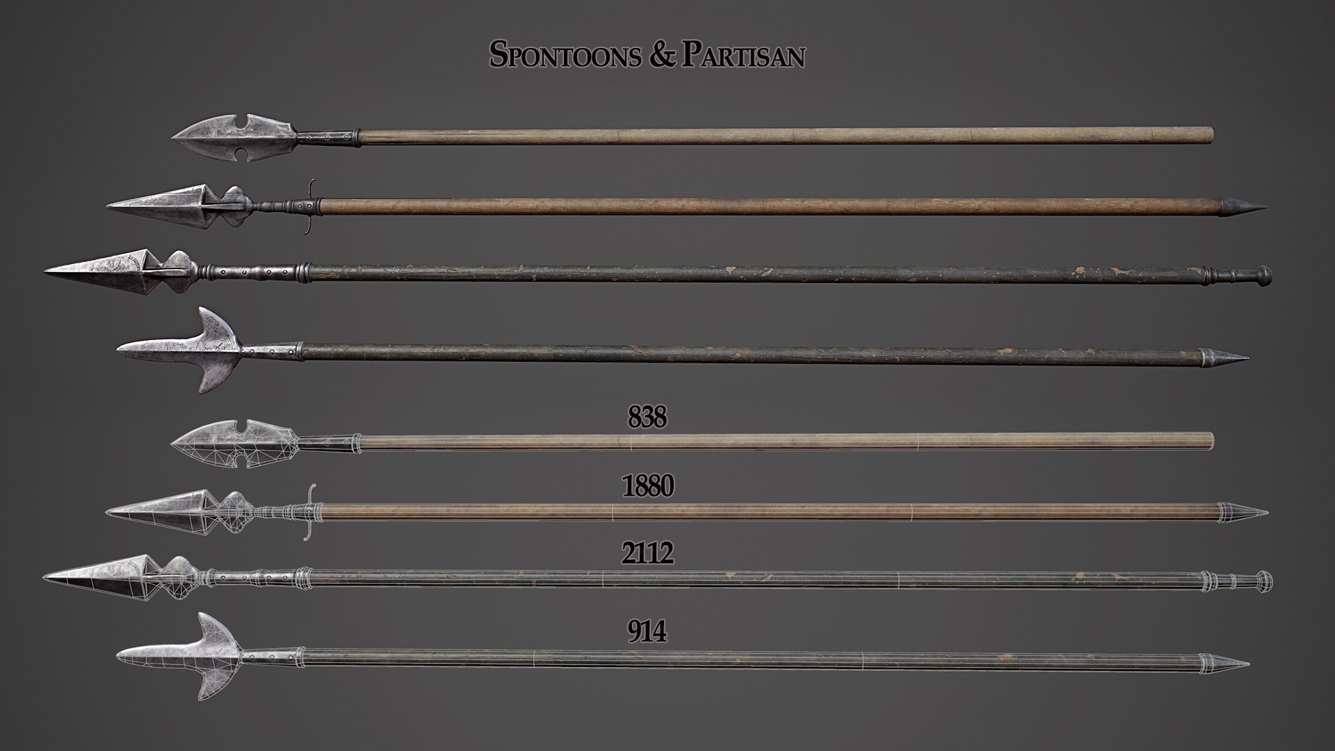Medieval Polearms - I 3D - TurboSquid 2088406