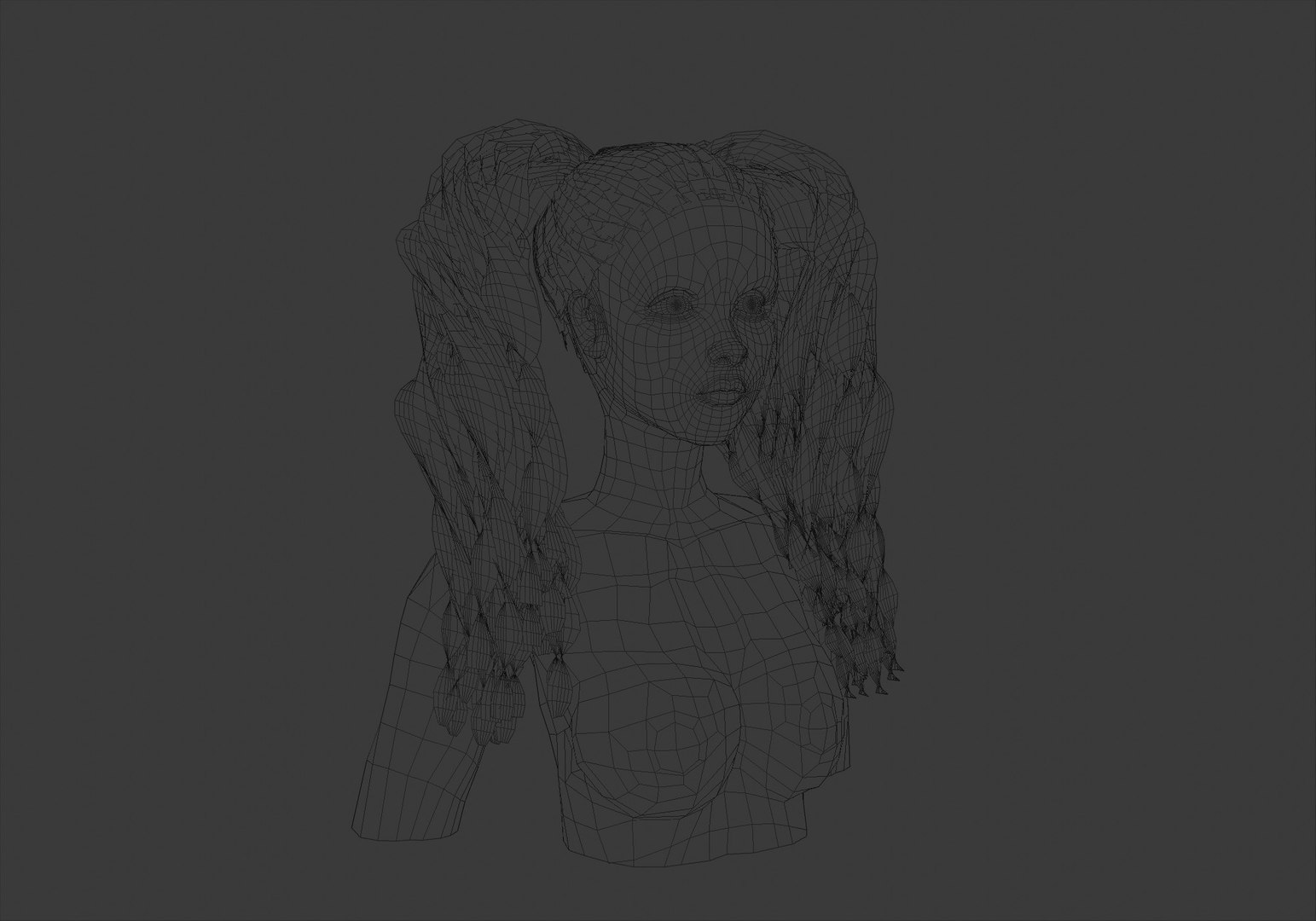 3D Curly Cute Hairstyle model - TurboSquid 1961258
