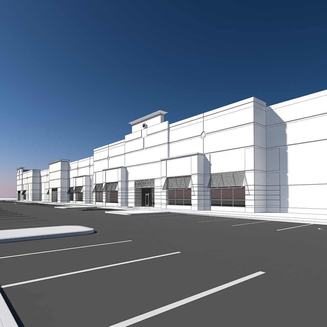 warehouse retail 3d model