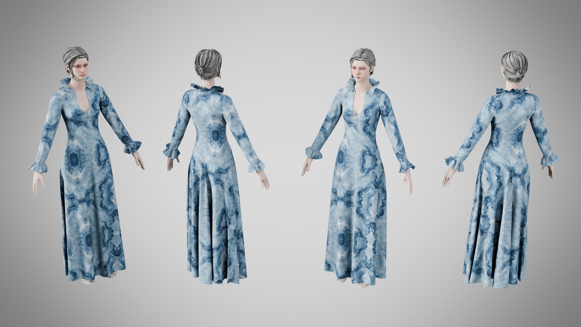 Dress 29 Ocean Frost V2 3D Model - TurboSquid 2488434