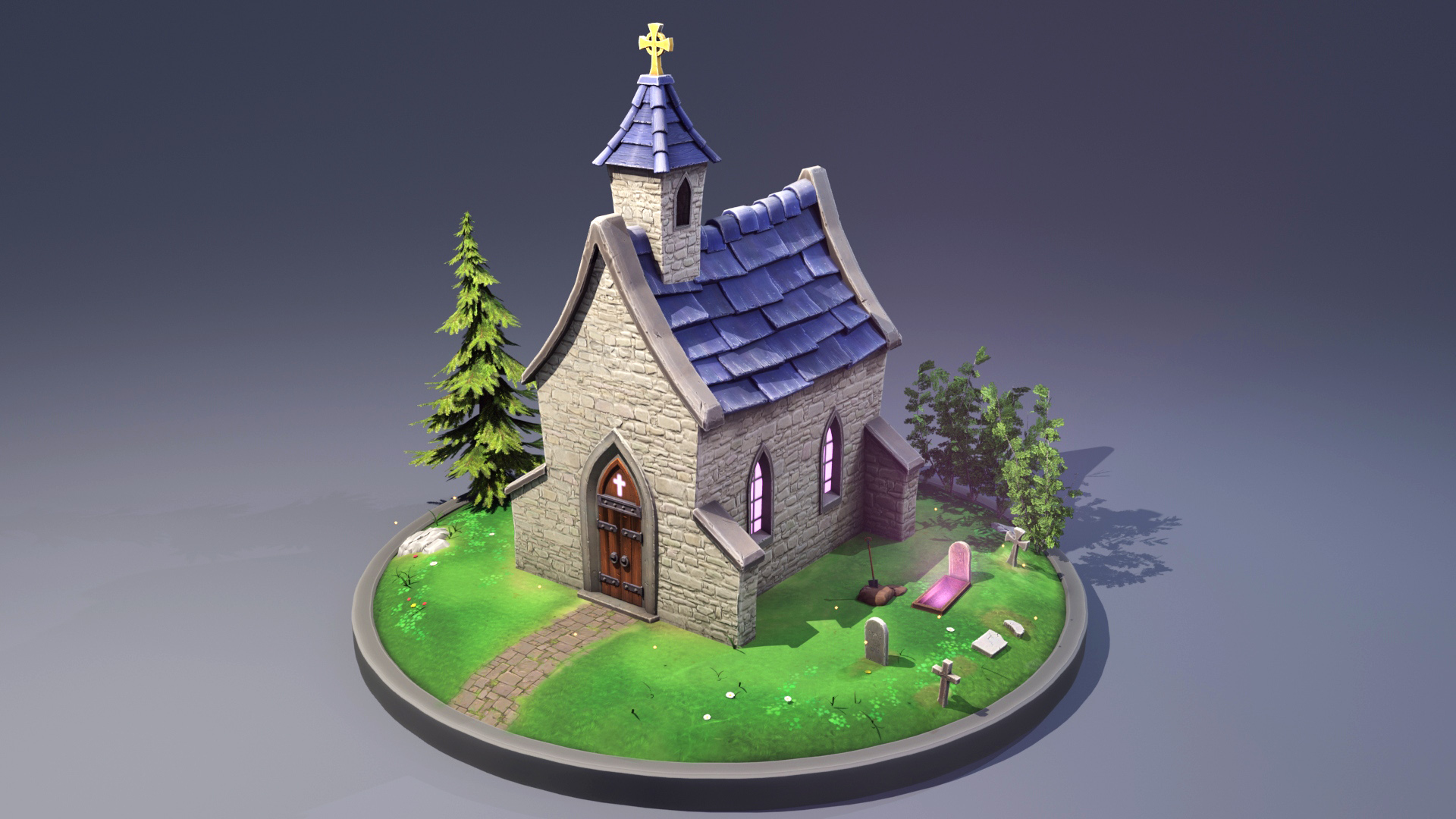 Stylized Chapel 3D Model - TurboSquid 1445300