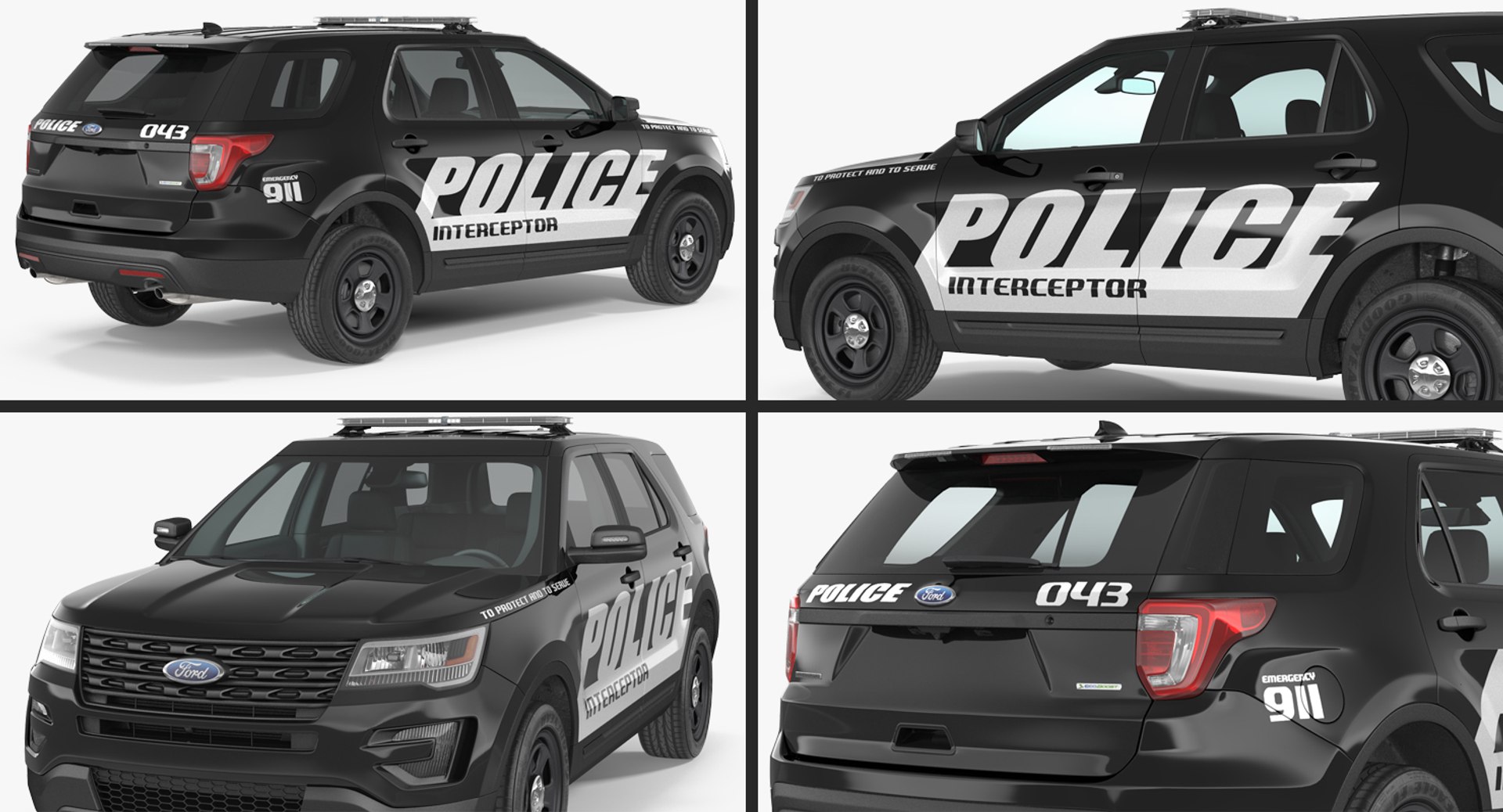 police interceptor unit 2016 3d max