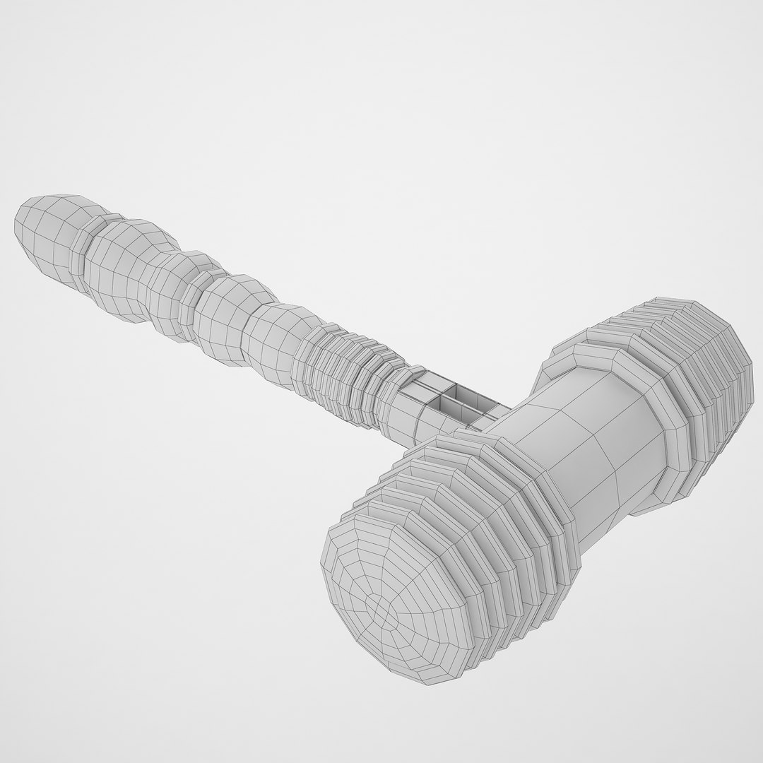 Plastic Toy Hammer 04 3D Model - TurboSquid 1783810