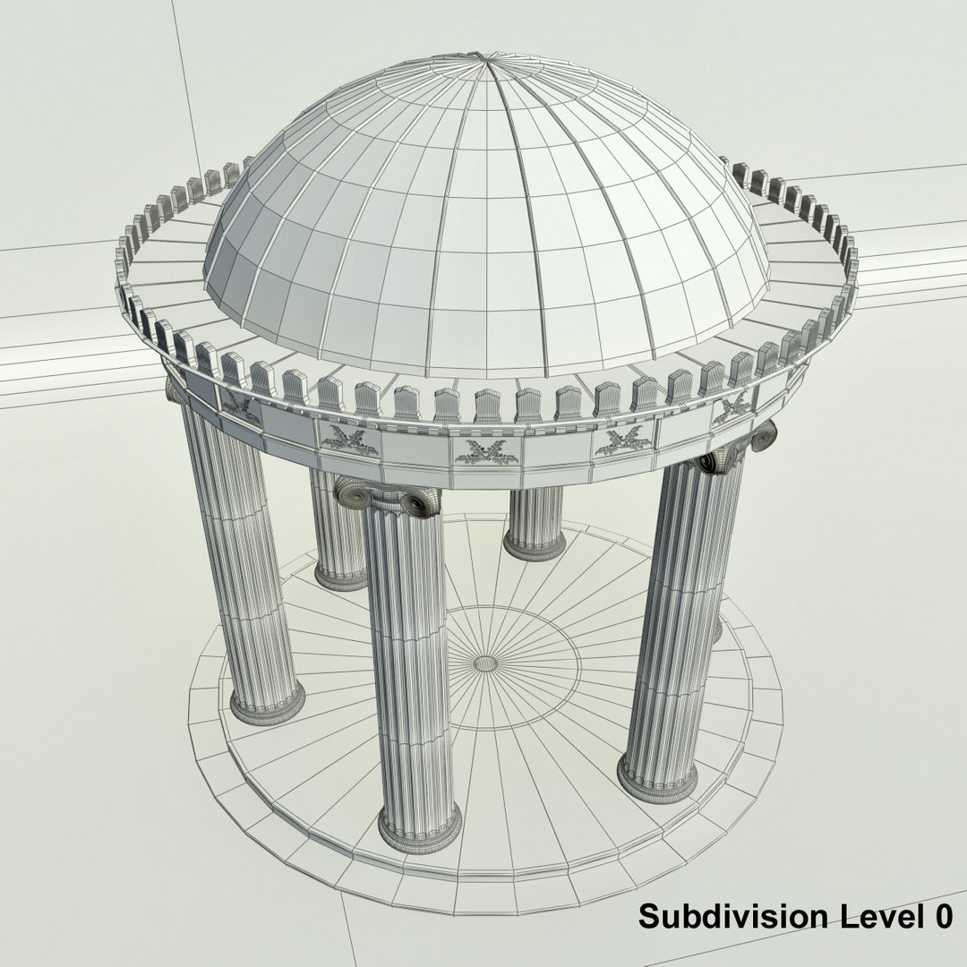 3d classical temple model