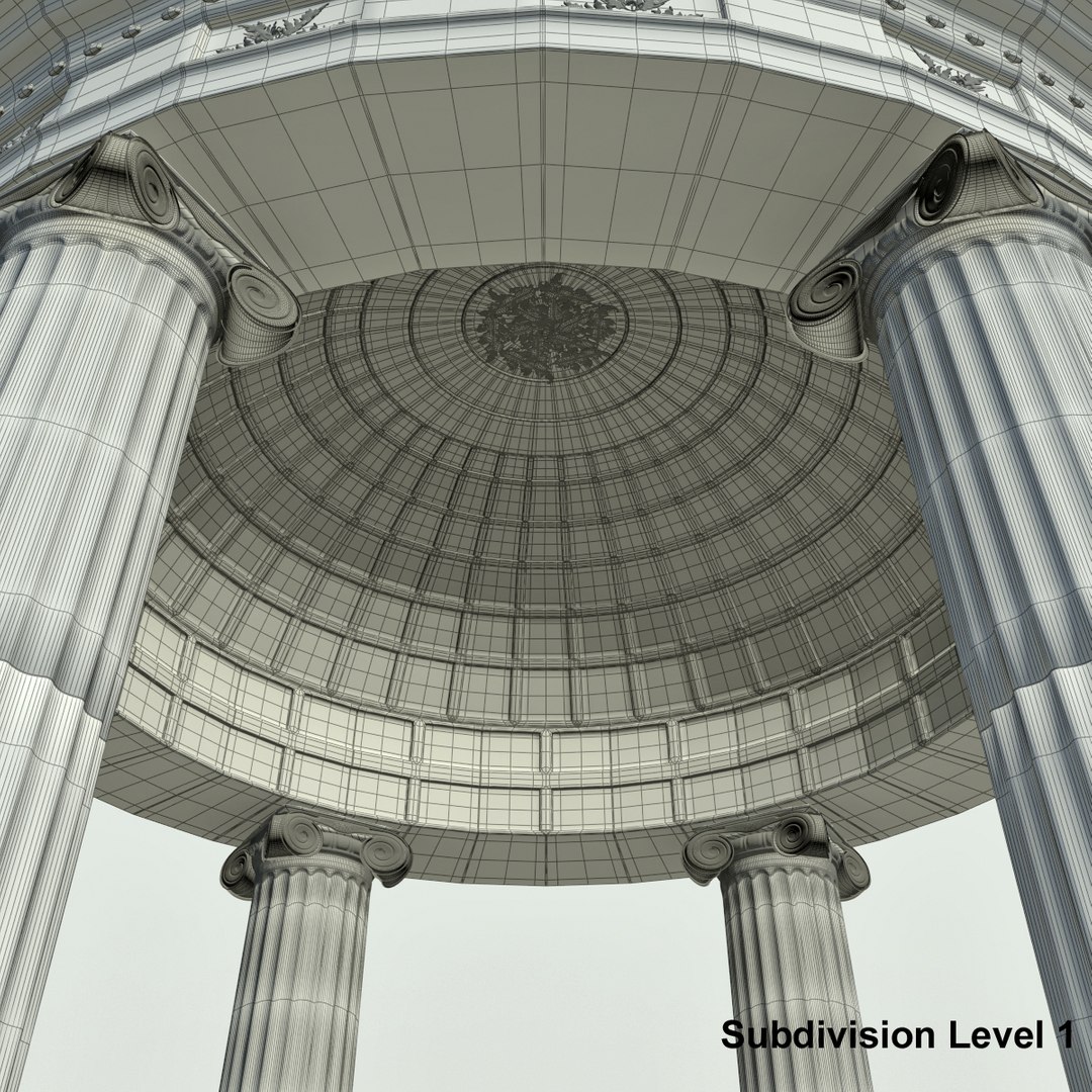3d classical temple model