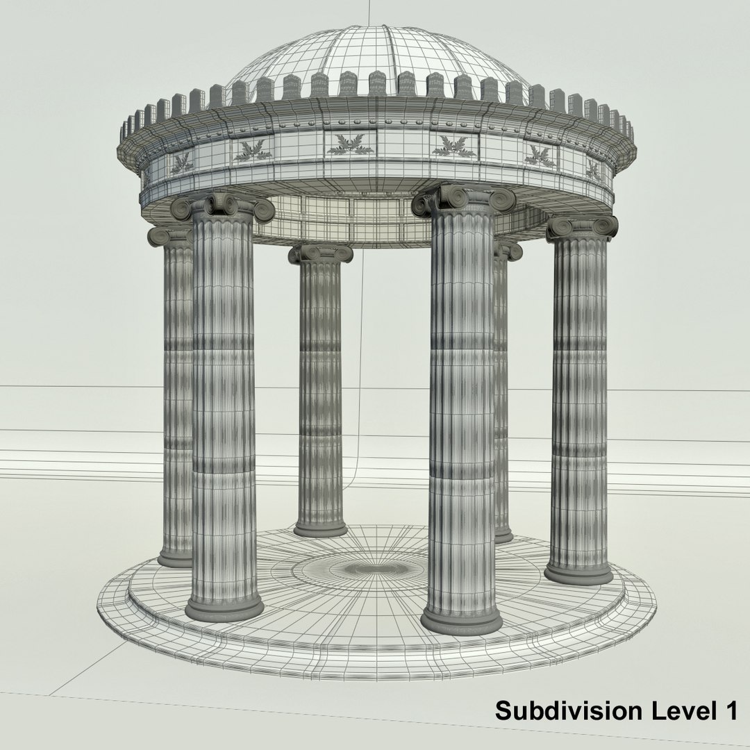 3d classical temple model