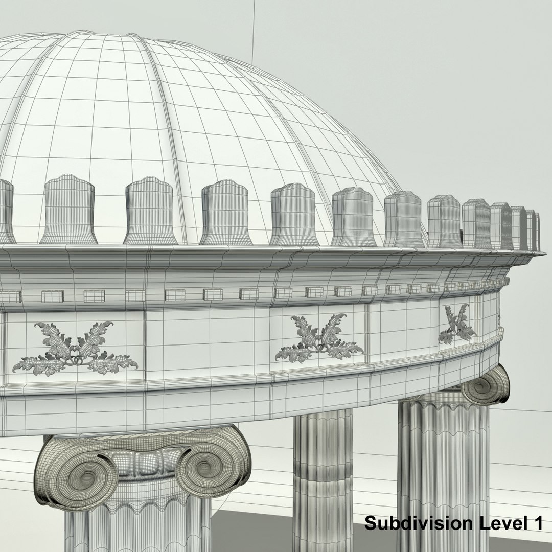 3d classical temple model