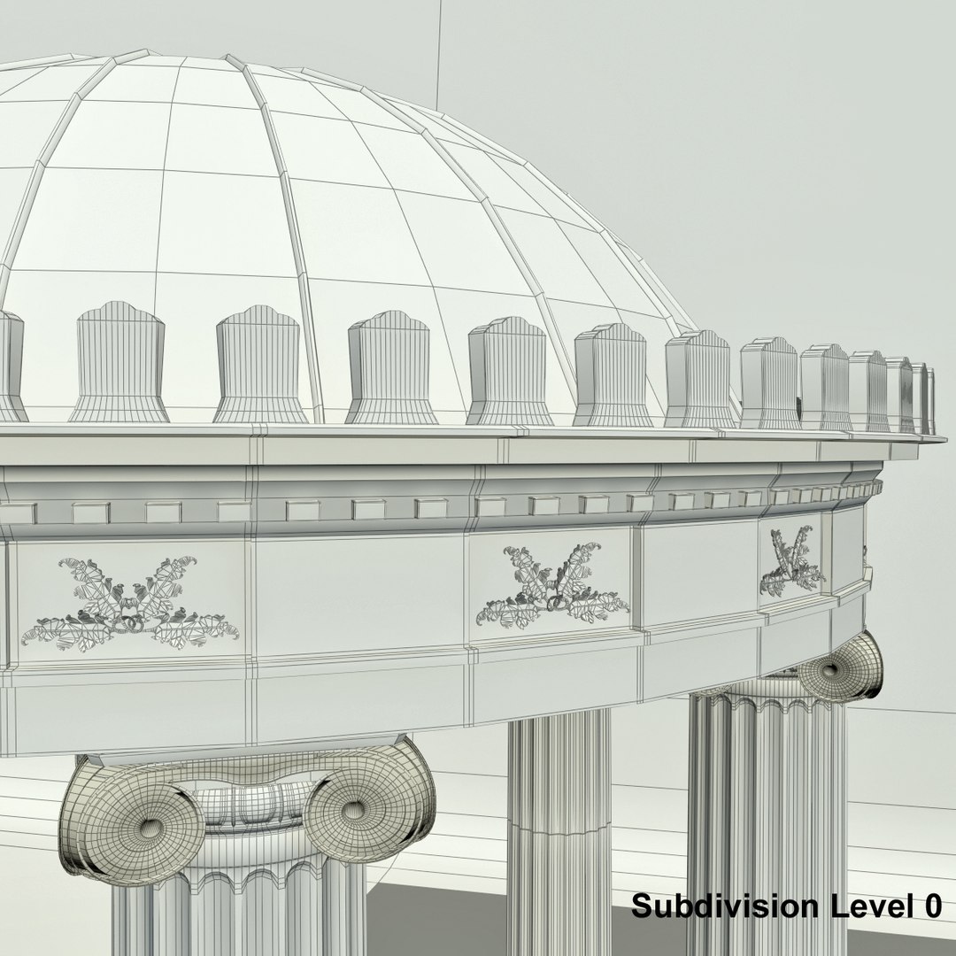 3d classical temple model