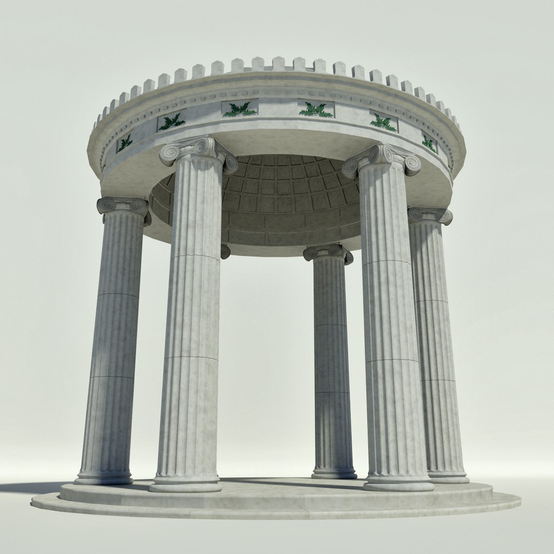 3d classical temple model