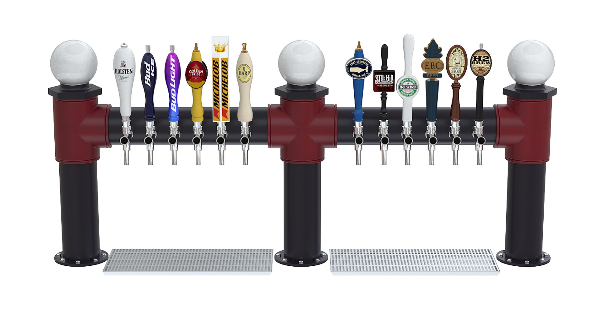 3D Industrial Beer Towers Model - TurboSquid 1403616