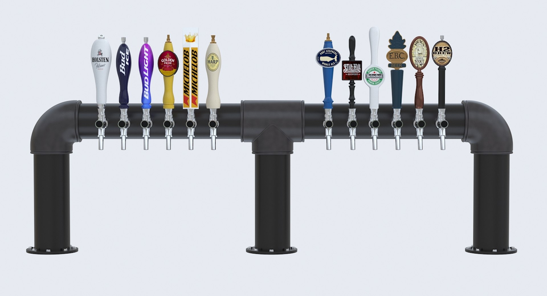 3D Industrial Beer Towers Model - TurboSquid 1403616