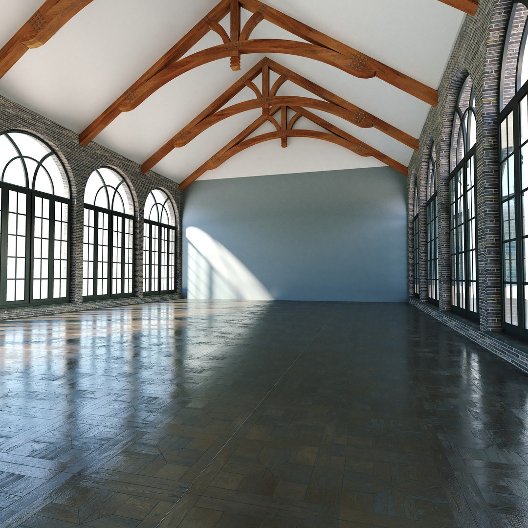 Ceiling Beam Construction Hall 3D - TurboSquid 1911168